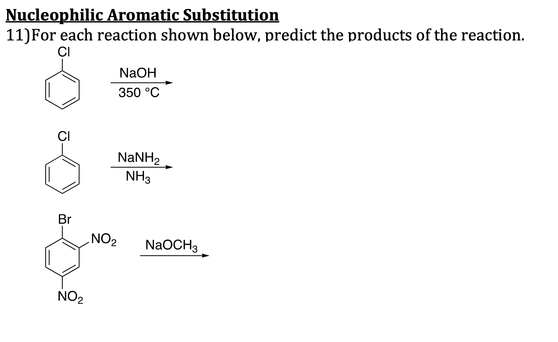 Solved For each reaction shown below, predict the products | Chegg.com