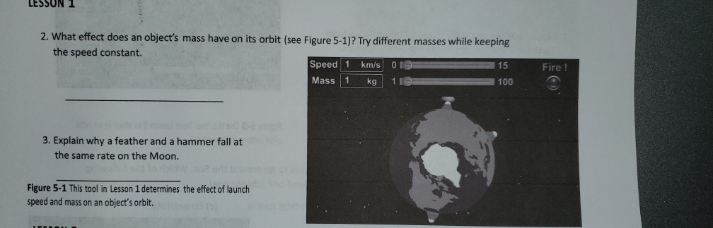 Solved LESSON 2. What effect does an object's mass have on | Chegg.com