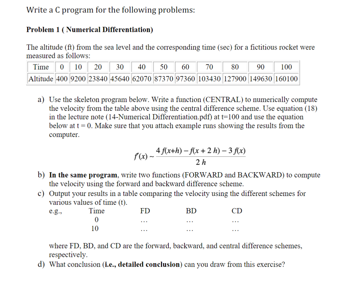 Solved Please Solve this Question using C++99 Version of C | Chegg.com