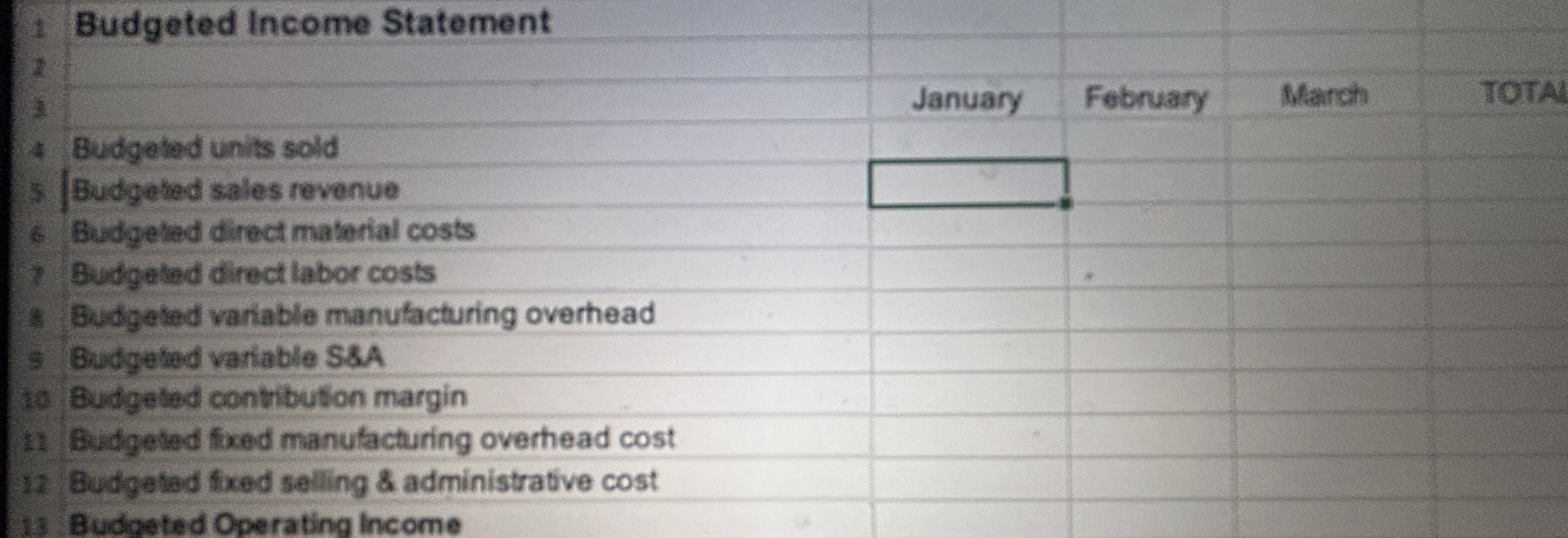 Solved 3. Create a budgeted contribution margin style income | Chegg.com