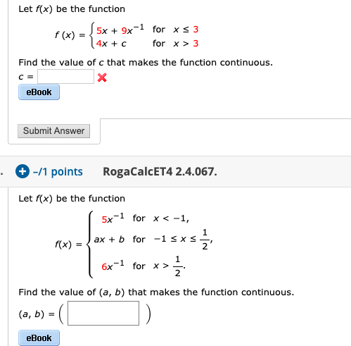 Solved Let f(x) be the function f(x) = 5x + 9x-1 for xs 3 | Chegg.com