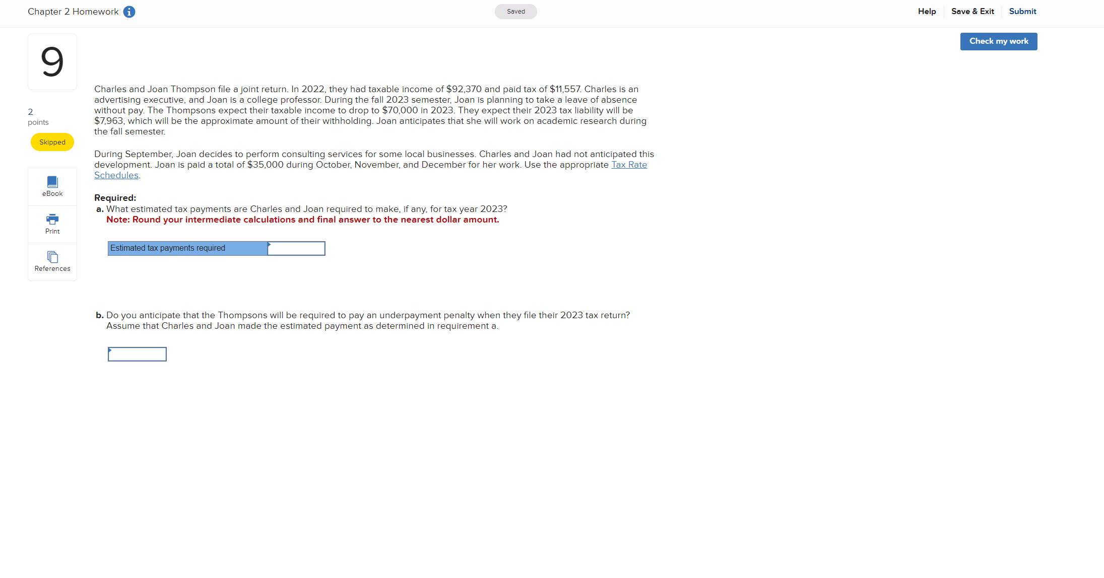 Solved Chapter 2 ﻿Homework (i)SavedHelpSave & | Chegg.com