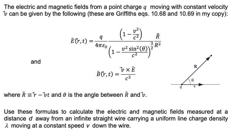 Solved The electric and magnetic fields from a point charge | Chegg.com