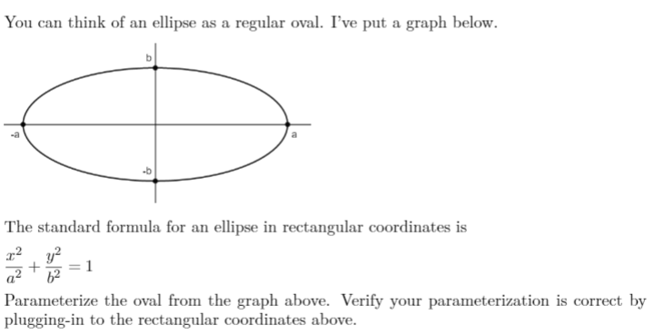Solved You can think of an ellipse as a regular oval. I've | Chegg.com