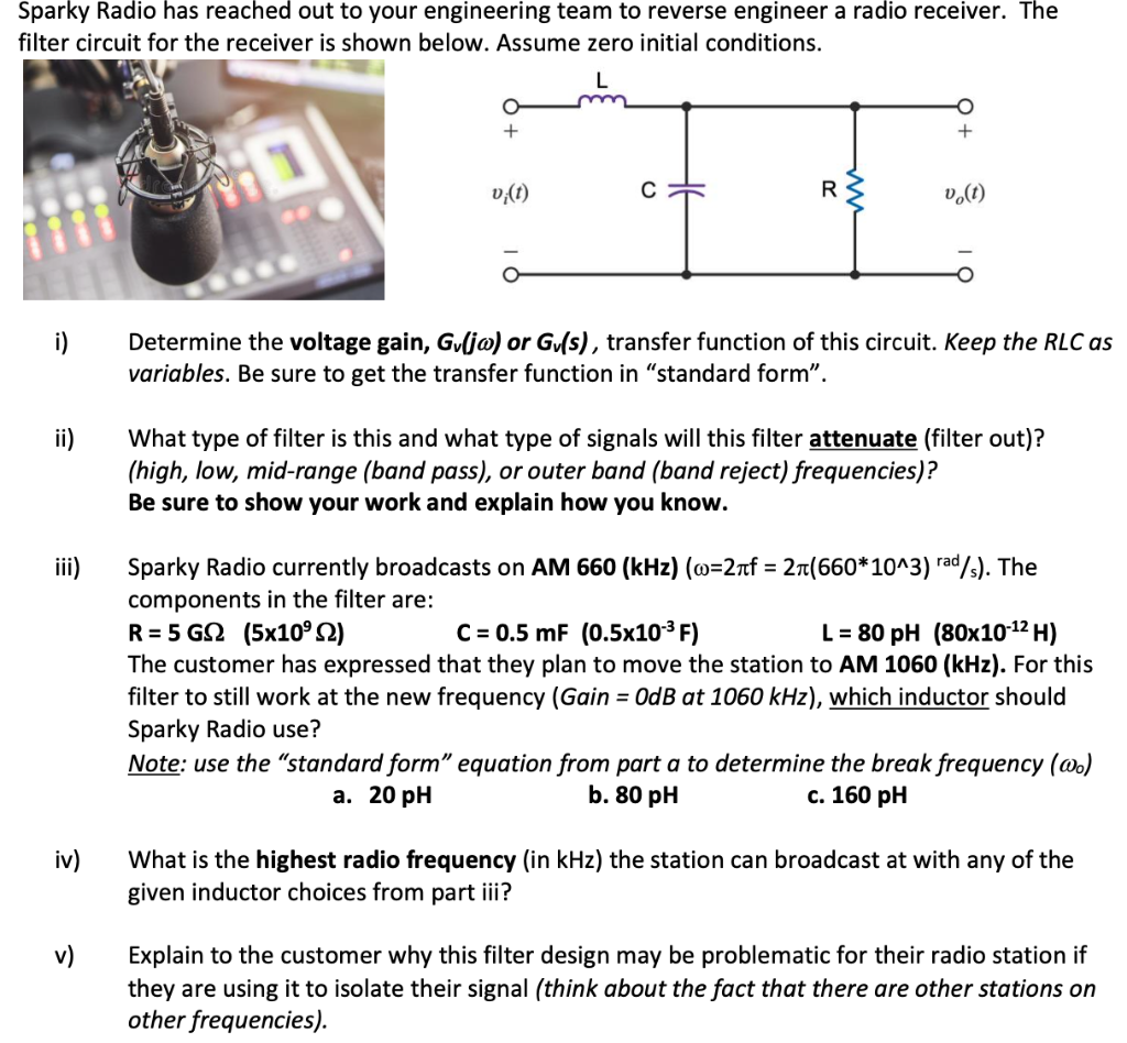 Solved Sparky Radio has reached out to your engineering team | Chegg.com