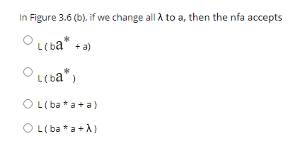 Find an nfa that accepts L(r), where r=(a+bb)∗(ba∗+λ) | Chegg.com