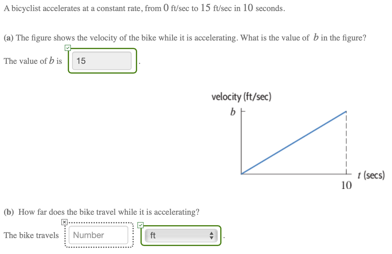 Solved A bicyclist accelerates at a constant rate, from 0 | Chegg.com