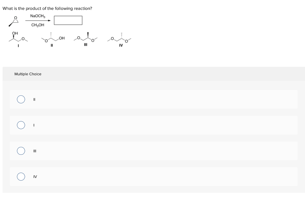 Solved What is the product of the following reaction? NaOCH3 | Chegg.com