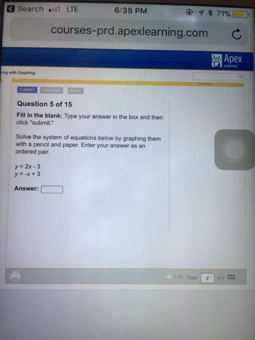 Solved Search LTE 6:35 PM courses-prd.apexlearning.com C | Chegg.com