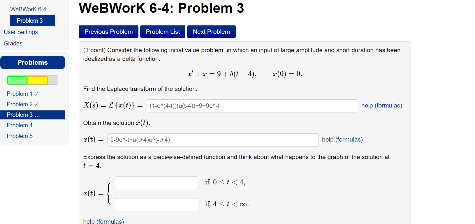 Solved WeBWork 6-4 WebWork 6-4: Problem 3 Problem 3 User | Chegg.com Solved WeBWork 6-4 WebWork 6-4: Problem 3 Problem 3 User | Chegg.com