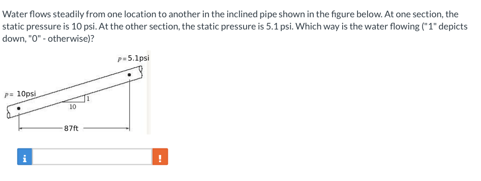 Solved Water flows steadily from one location to another in | Chegg.com