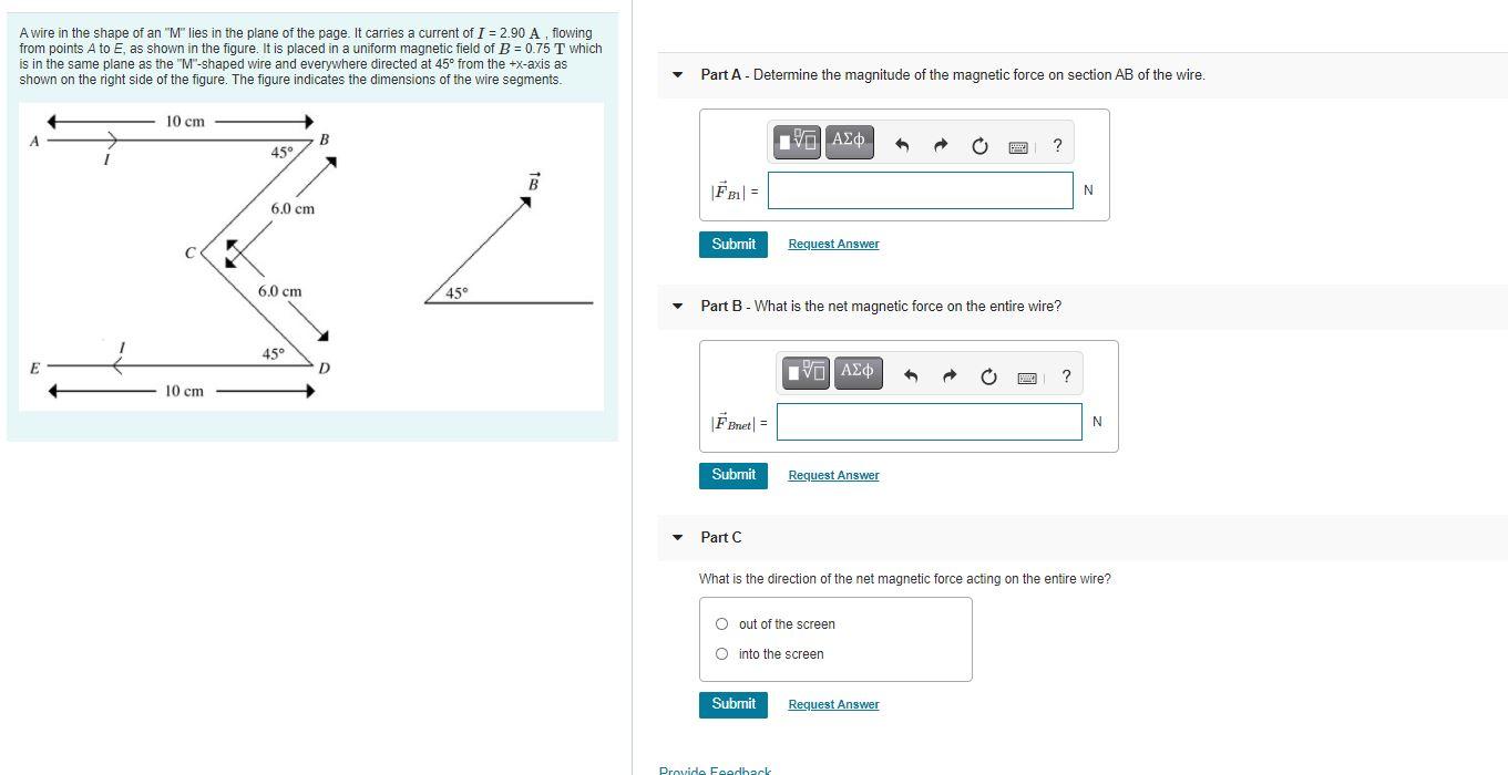 Solved A wire in the shape of an "M" lies in the plane of | Chegg.com