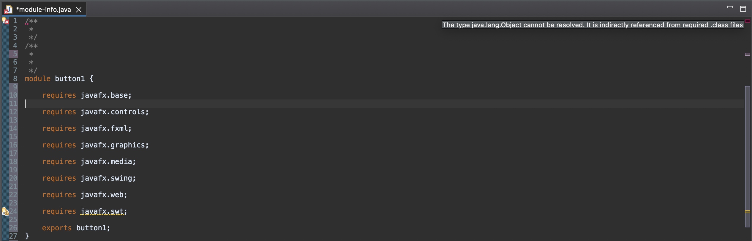 Solved Please help with error related to Line 1. The error | Chegg.com