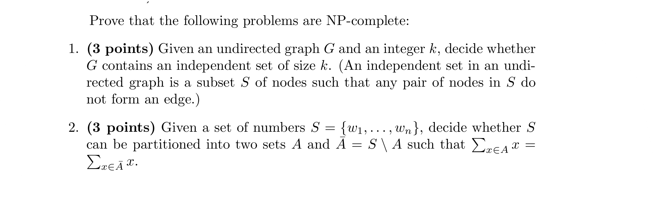 Solved 1. ﻿Given an ﻿undirected graph G ﻿and an ﻿integer k, | Chegg.com