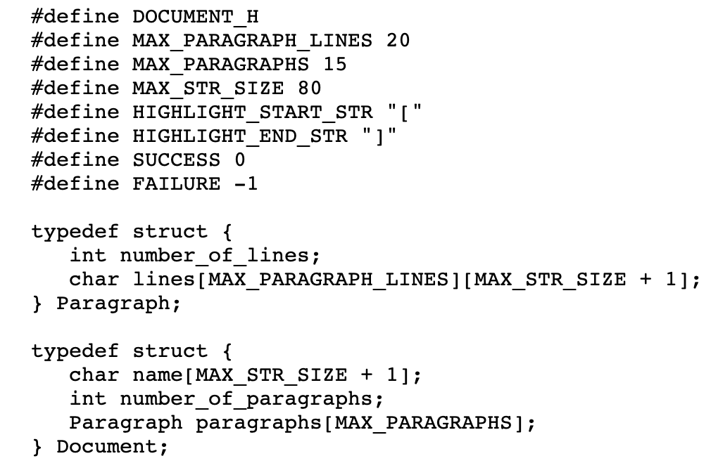 Solved 10. int replace_text (Document *doc, const char | Chegg.com