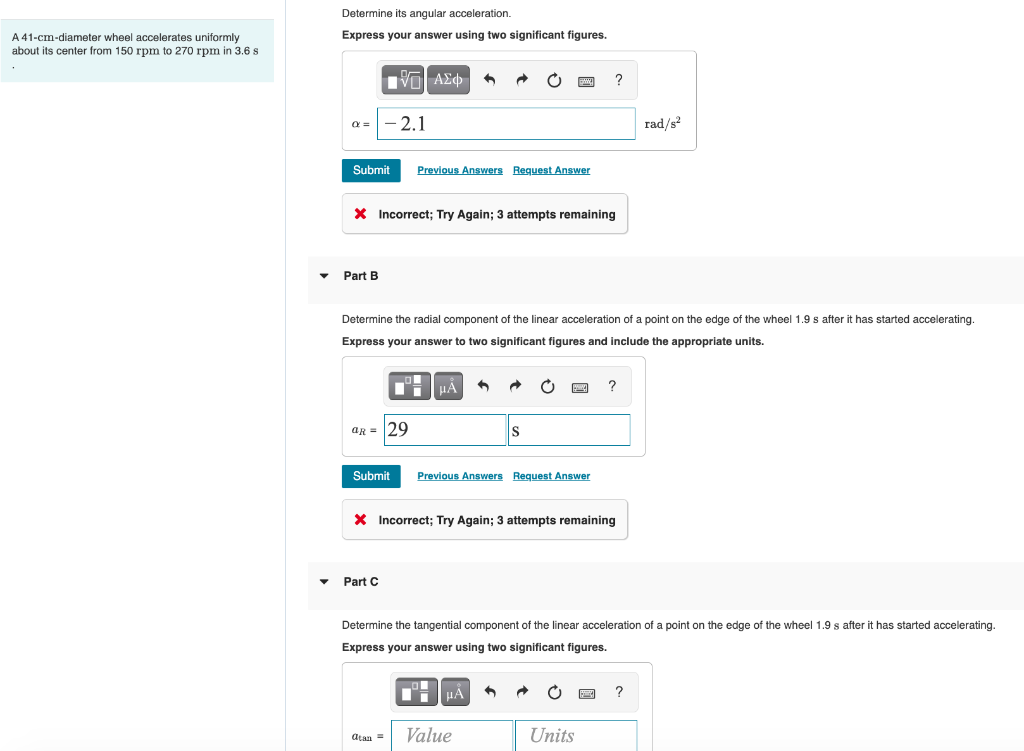 Solved Determine its angular acceleration. Express your | Chegg.com