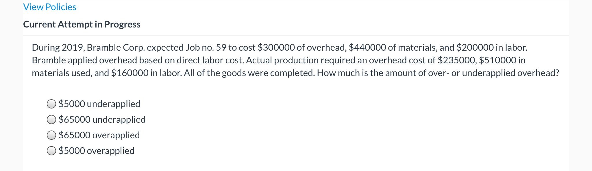 Solved View Policies Current Attempt in Progress Bonita | Chegg.com