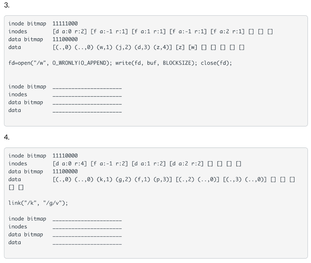 We use Simulator vsfs.py to study how file system | Chegg.com