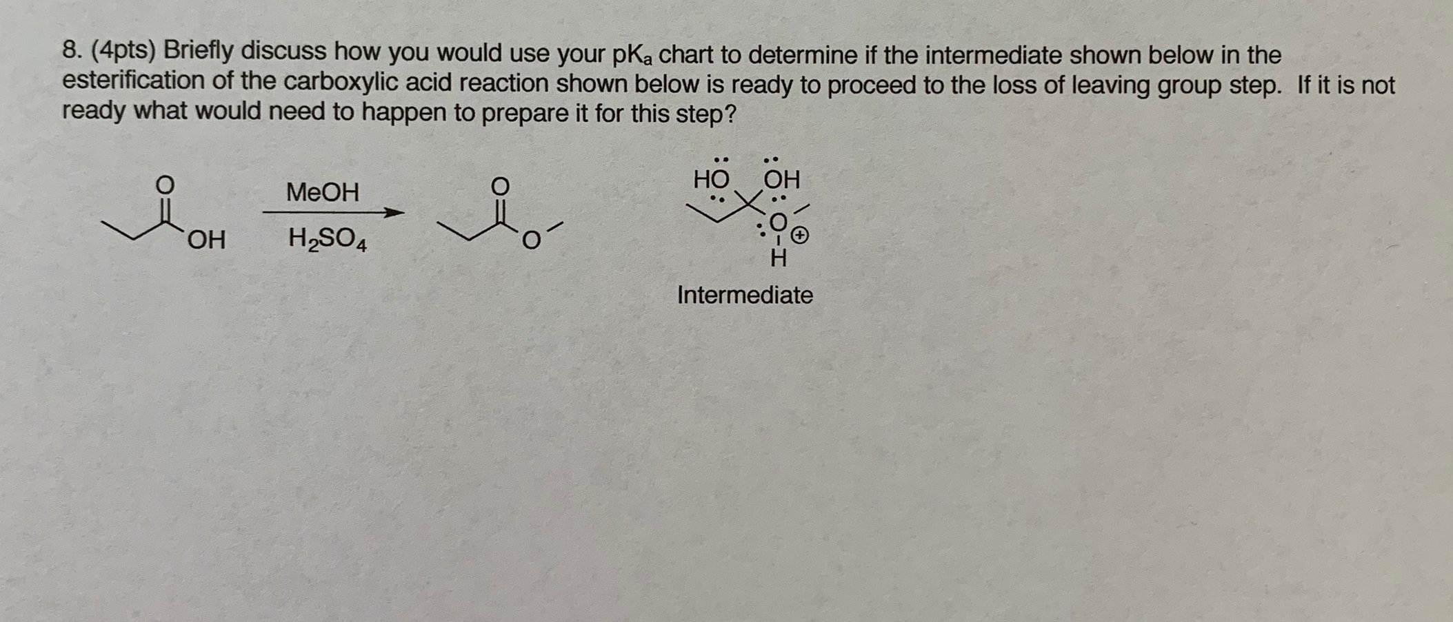 Solved 8. (4pts) Briefly discuss how you would use your pka | Chegg.com