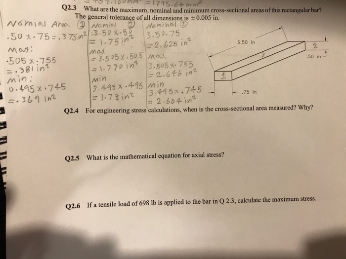 Solved What are the maximum, nominal and minimum | Chegg.com