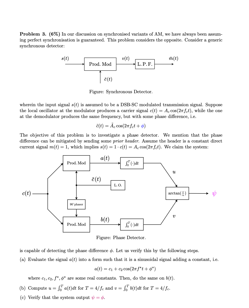 Solved Problem 3. (6%) In our discussion on synchronised | Chegg.com