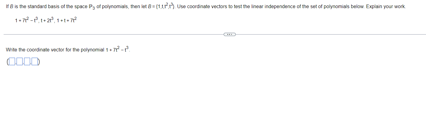 If B is the standard basis of the space P3 of | Chegg.com
