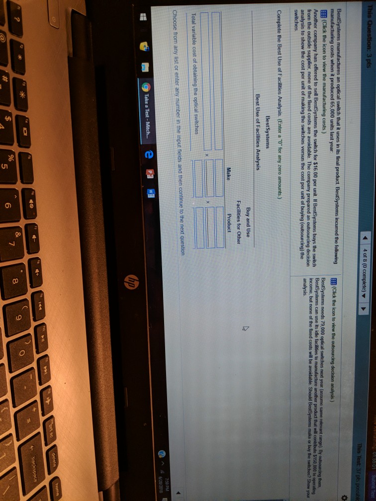 Solved This Test: 3f p an optical switch that it uses in its | Chegg.com