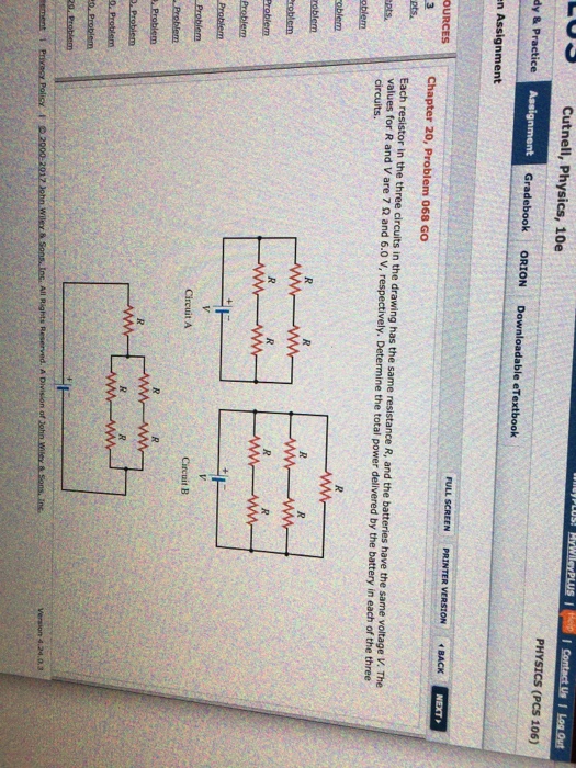 Solved Each resistor in the three circuits in the drawing | Chegg.com