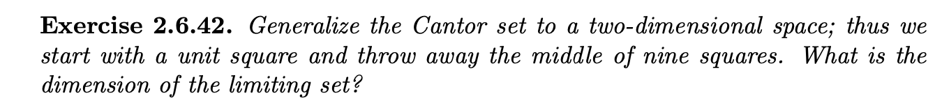 Solved Exercise 2.6.42. Generalize the Cantor set to a | Chegg.com