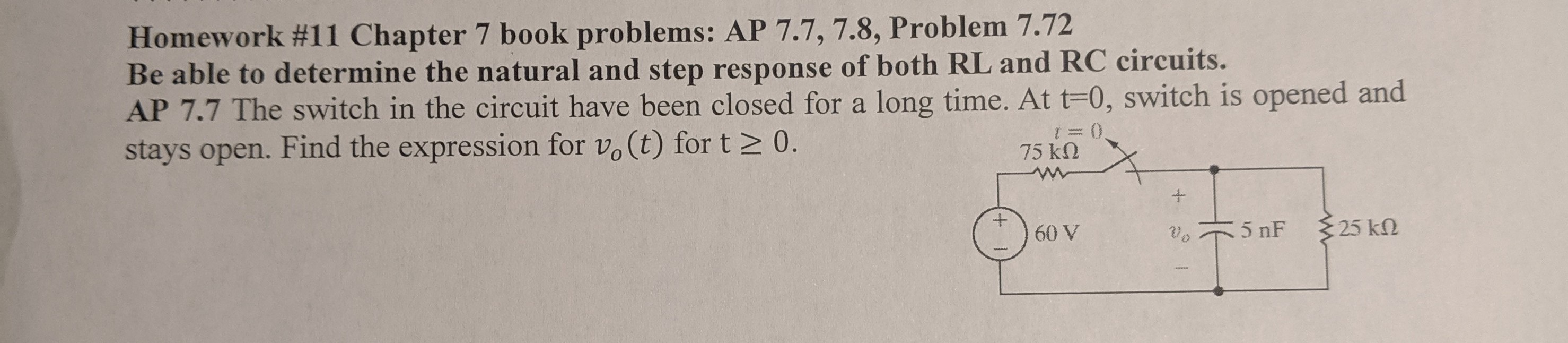 Solved Homework #11 Chapter 7 book problems: AP 7.7, 7.8, | Chegg.com