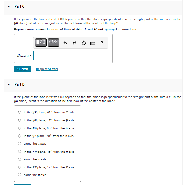 If the plane of the loop is twisted 90 degrees so | Chegg.com