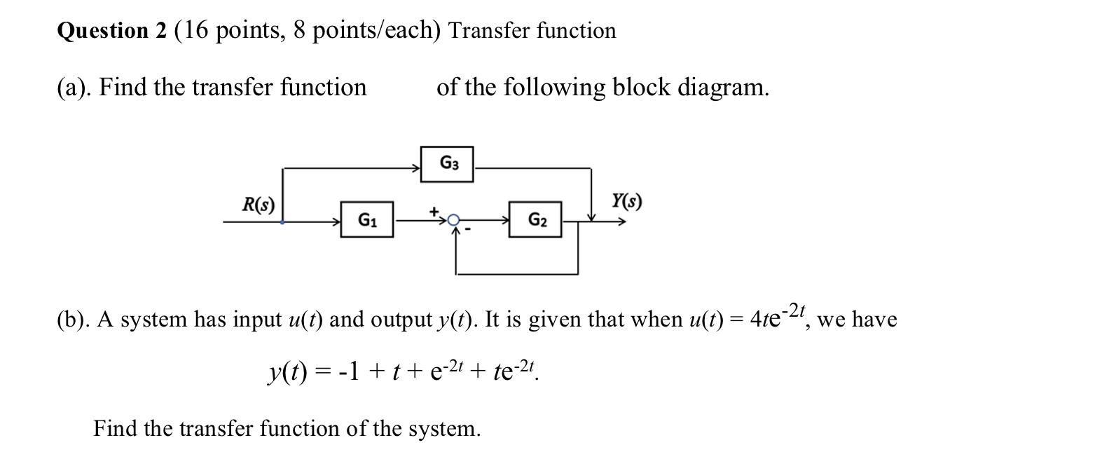 Solved Question 2 (16 points, 8 points/each) Transfer | Chegg.com