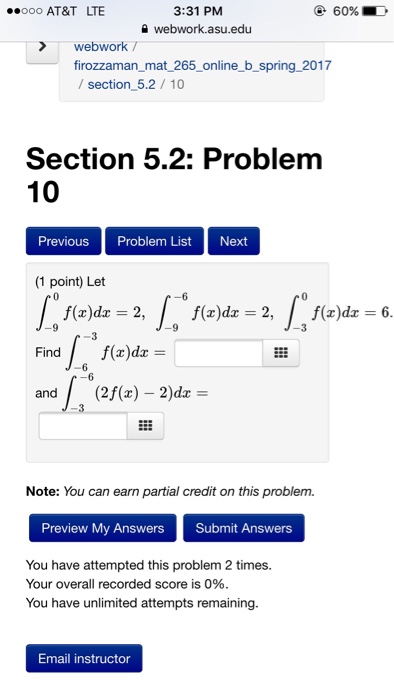 Solved Let integral^0_-9 f(x)dx = 2, integral^-6_-9 f(x) dx | Chegg.com Solved Let integral^0_-9 f(x)dx = 2, integral^-6_-9 f(x) dx | Chegg.com
