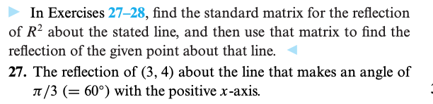 Solved In Exercises 27-28, find the standard matrix for the | Chegg.com