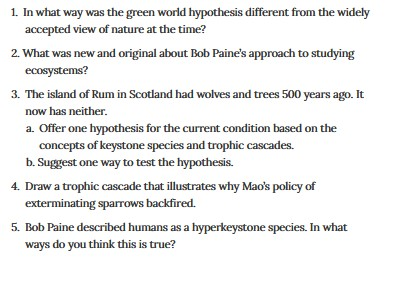 Solved 1. In what way was the green world hypothesis | Chegg.com