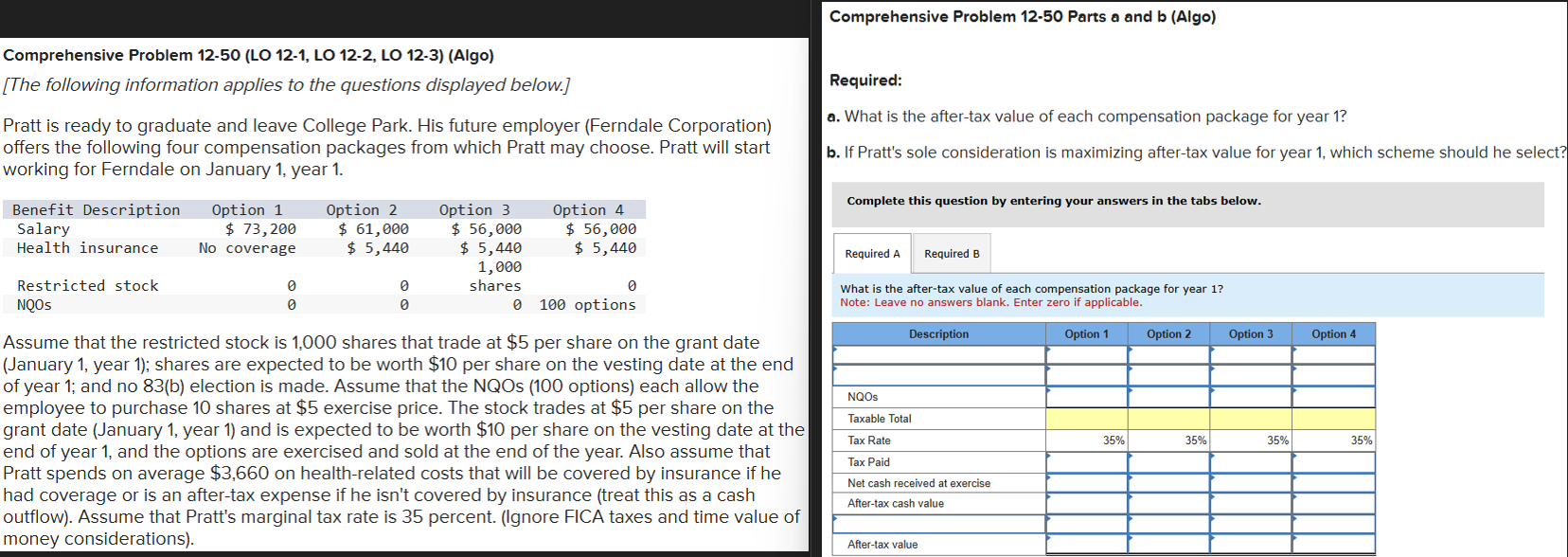 Solved by an EXPERT Comprehensive Problem 12-50 ﻿Parts a and b | Chegg.com