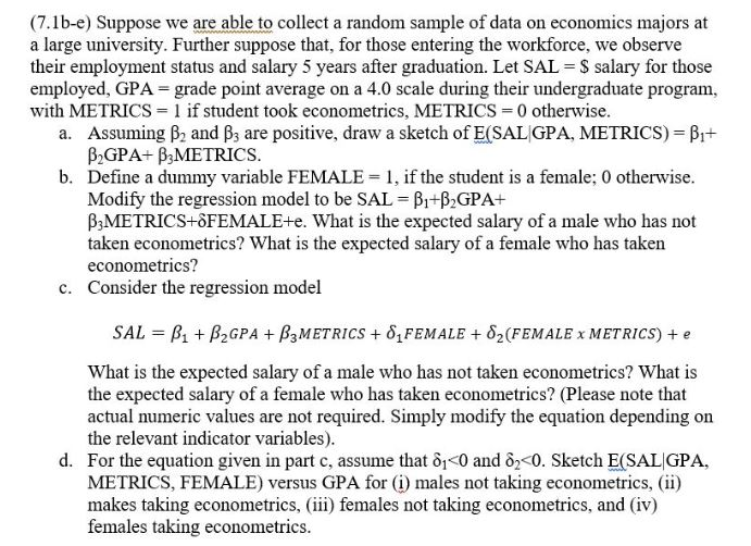 Solved (7.1b-e) Suppose we are able to collect a random | Chegg.com