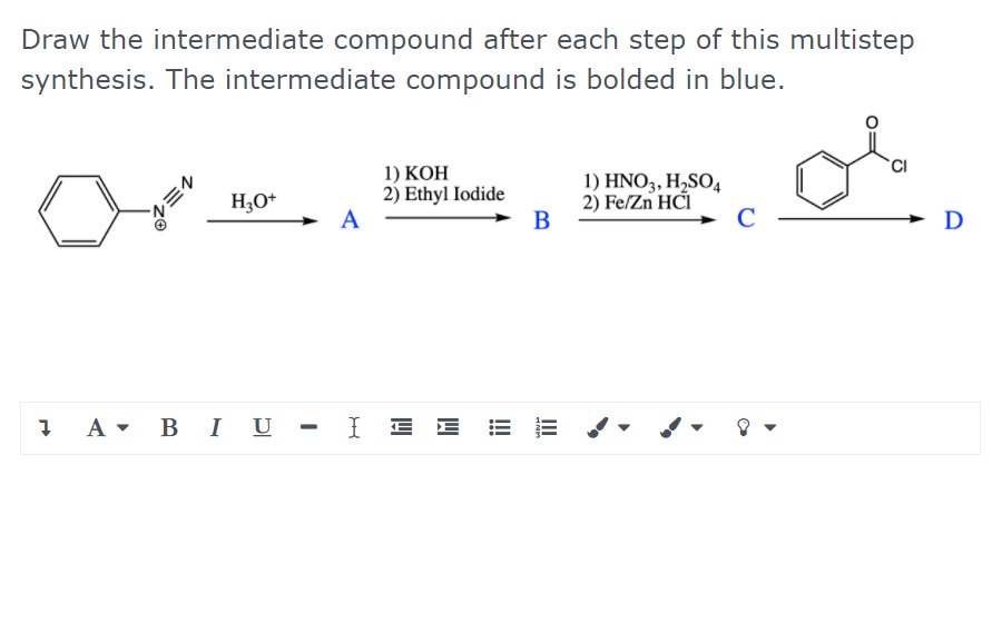 Solved Draw the intermediate compound after each step of | Chegg.com