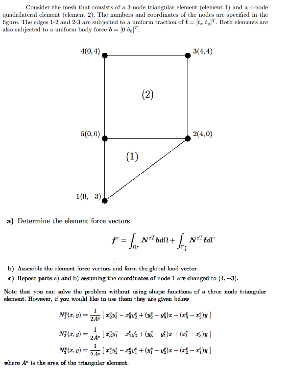 Solved Consider the mesh that consists of a 3-node | Chegg.com