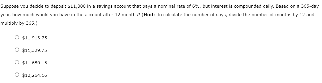 Solved The number of compounding periods in one year is | Chegg.com