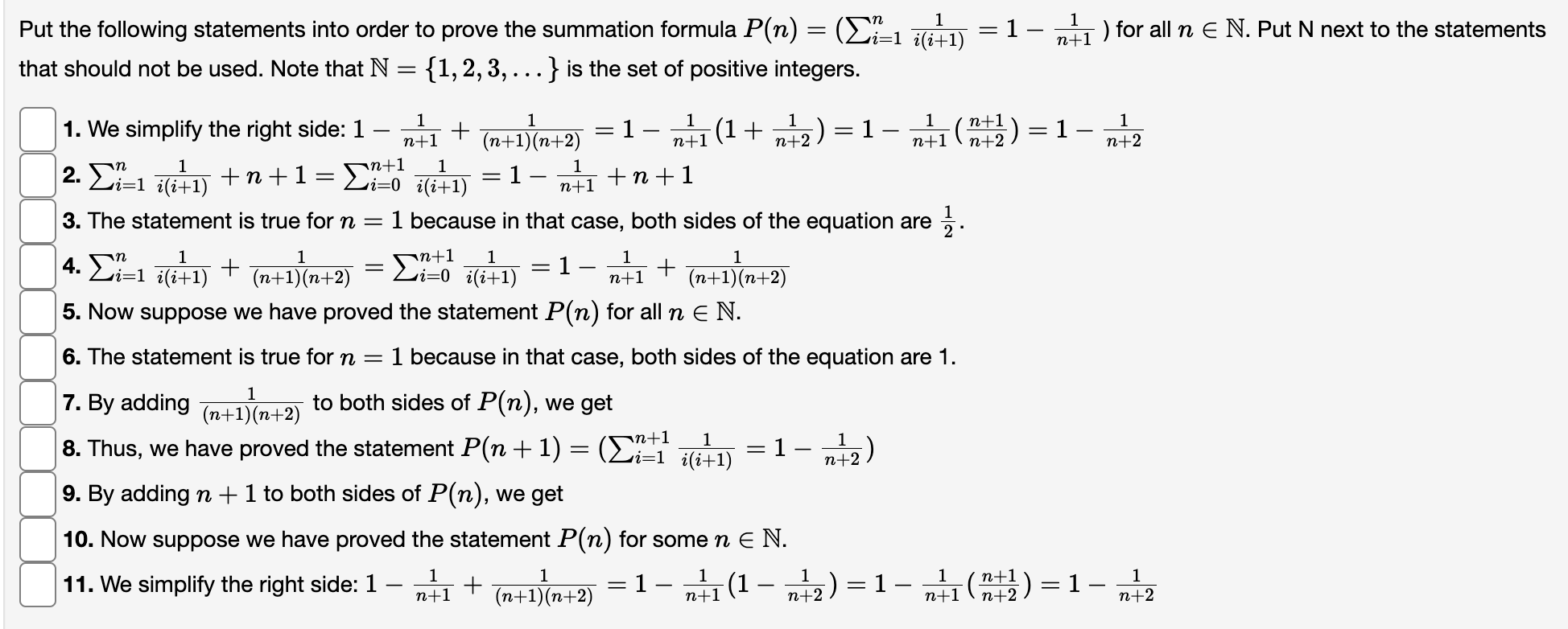 Solved Put the following statements into order to prove the | Chegg.com