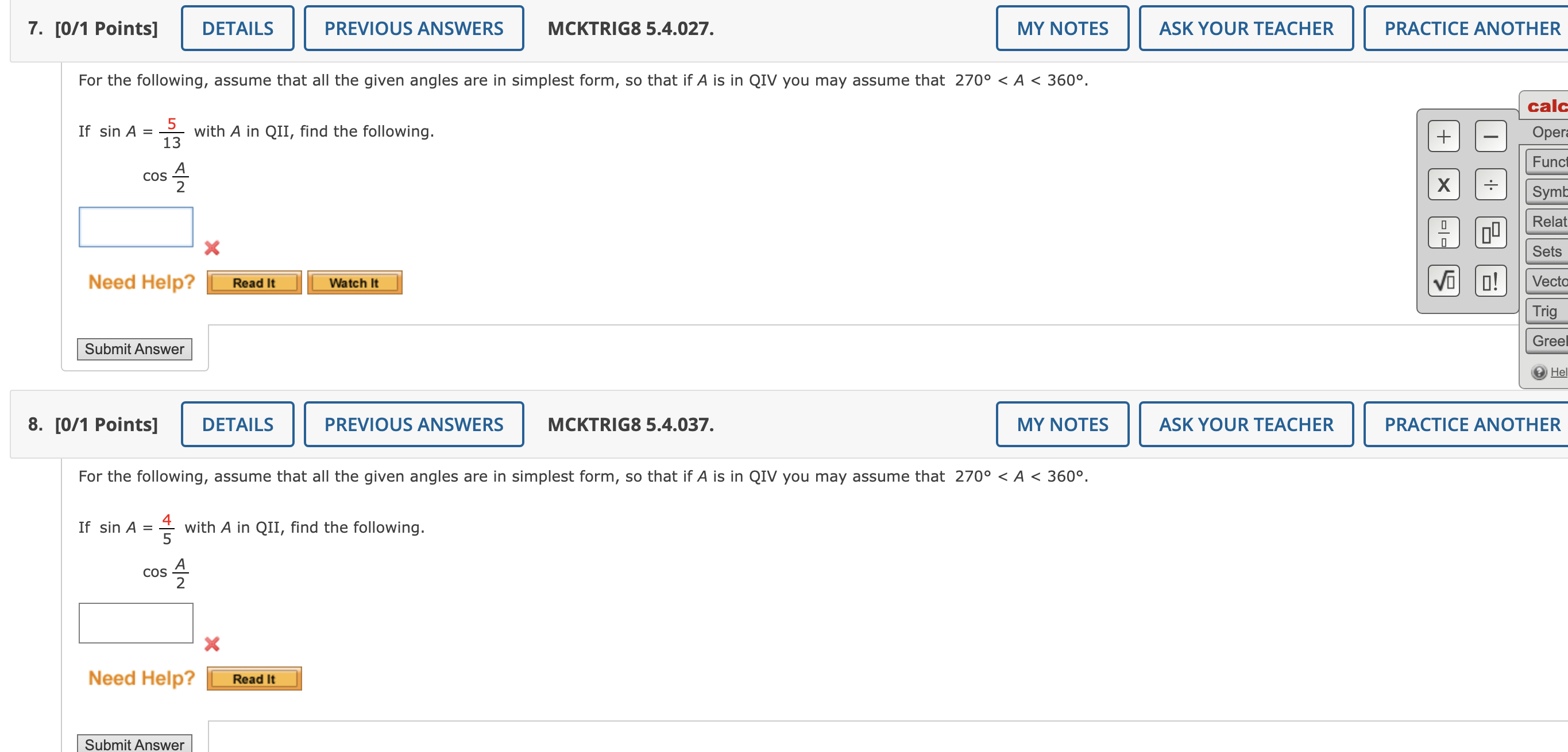 Solved For the following, assume that all the given angles | Chegg.com