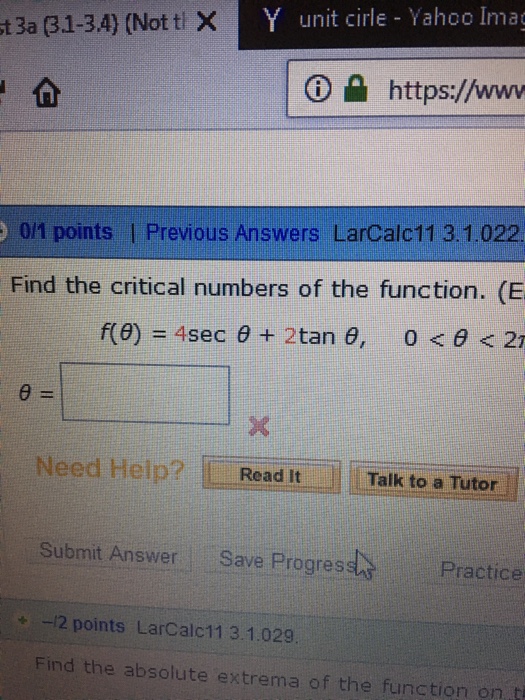 Solved Y unit cirle - Yahoo Imag t 3a(31-34) (Notti × ⓘ슐 | Chegg.com