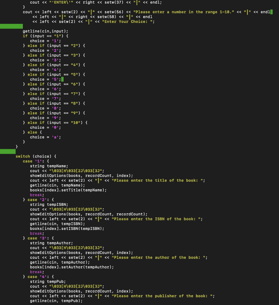 Solved GNU nano 6.4 invmenu.cpp GNU nano | Chegg.com
