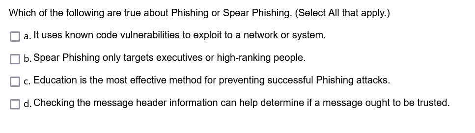 Solved Which of the following vulnerabilities are frequently | Chegg.com