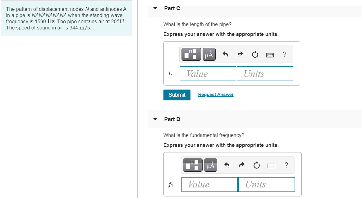 Solved Part 2 The pattern of displacement nodes N and | Chegg.com