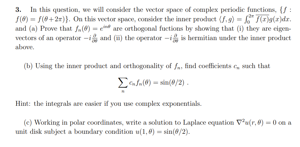 Solved 3. In this question, we will consider the vector | Chegg.com