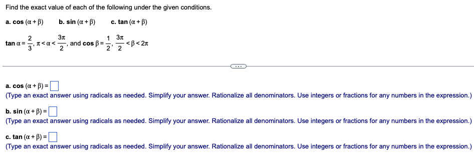 Solved Find the exact value of each of the following under | Chegg.com