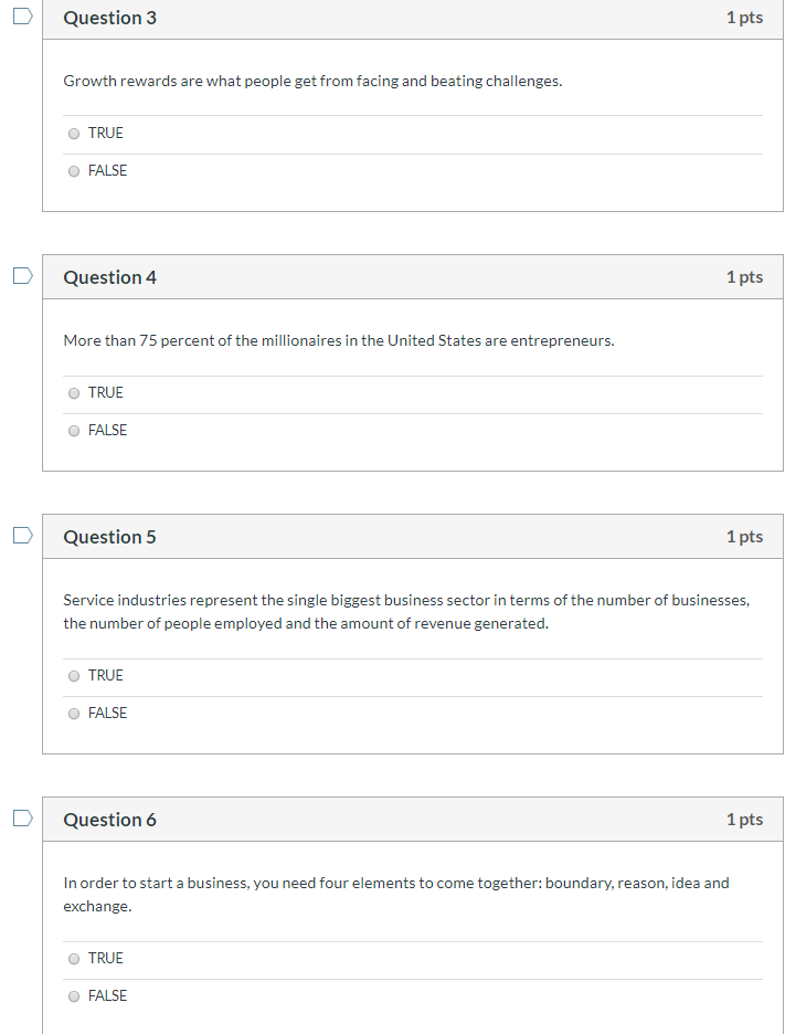 Solved Question 3 1 pts Growth rewards are what people get | Chegg.com