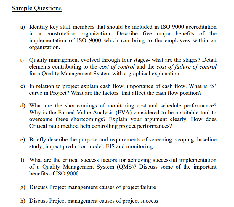 Solved a) Identify key staff members that should be included | Chegg.com